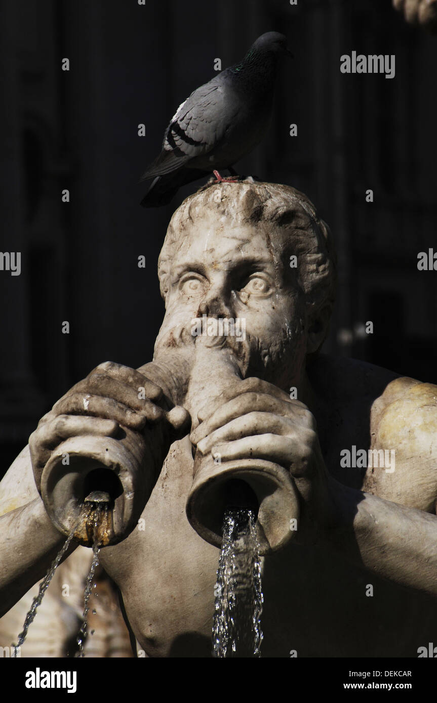 Italy. Rome. The Moor Fountain by Giacomo della Porta. 1576. Navona ...