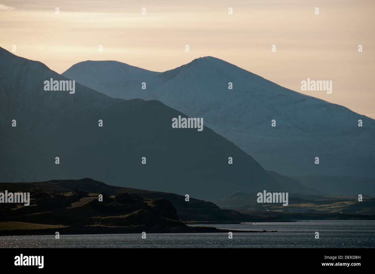 Foinaven over the Kyle of Durness from Keoldale, near Durness ...