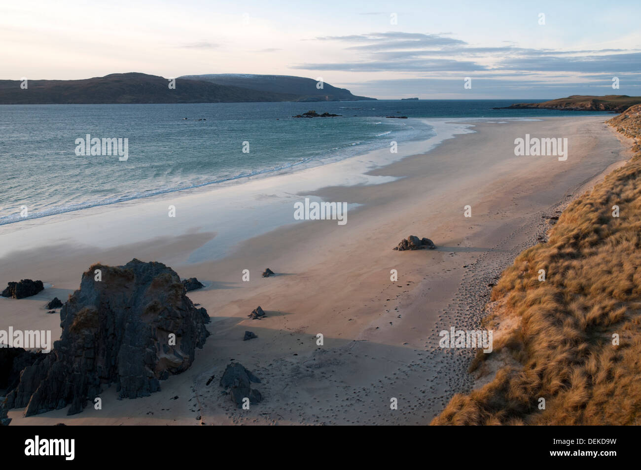 Balnakeil Bay from the beach at An Fharaid, Faraid Head, near Durness ...