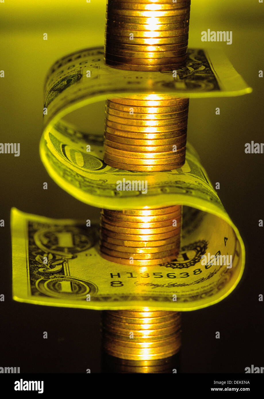 Pennies penny stack stacked hi-res stock photography and images - Alamy