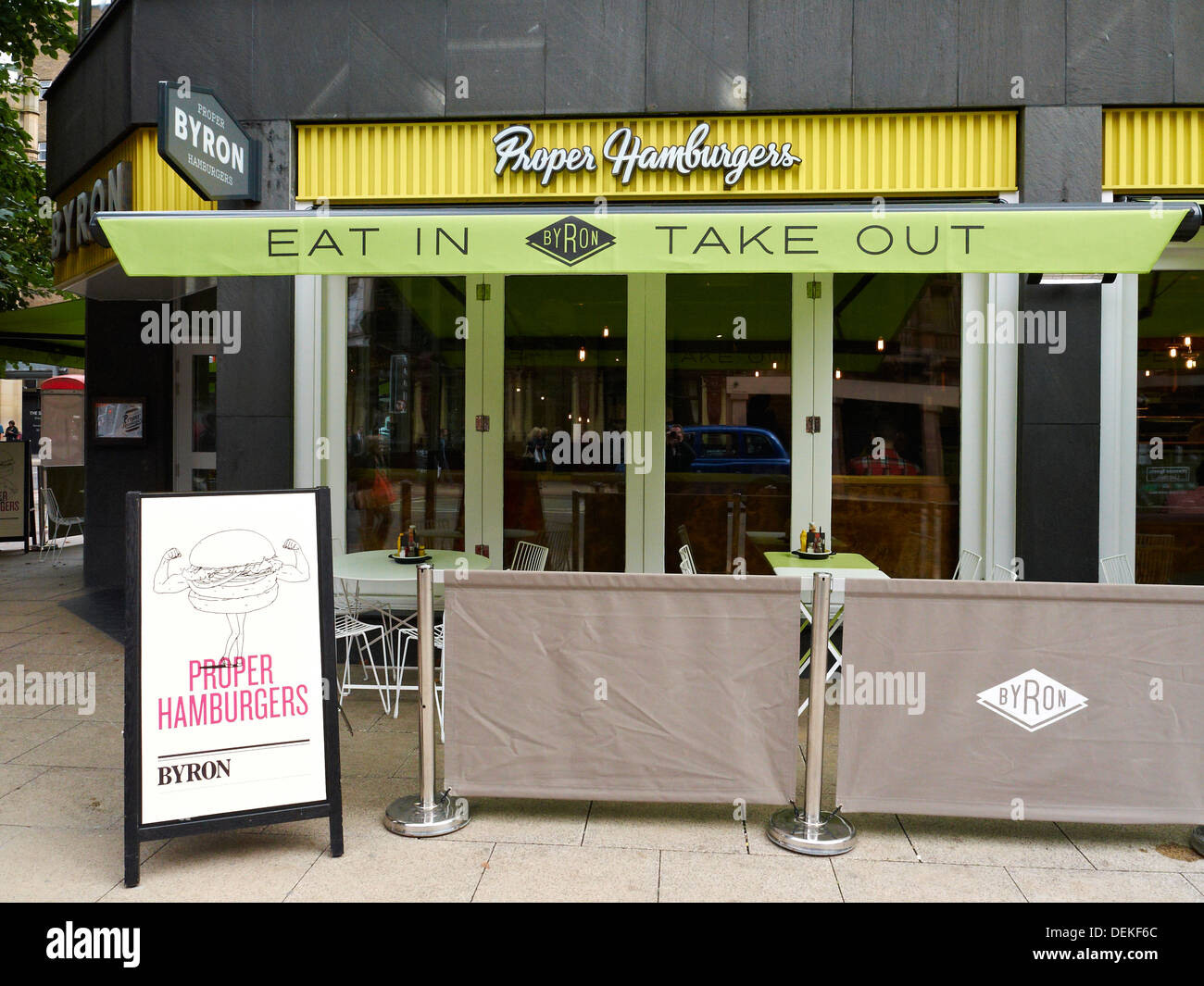 Byron proper hamburger store in Manchester UK Stock Photo - Alamy