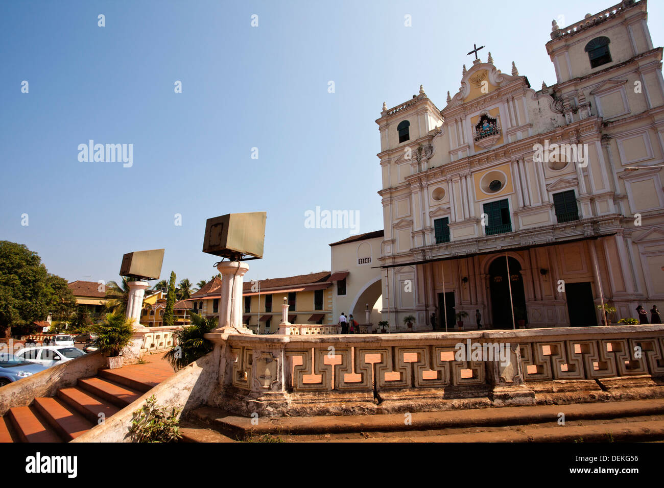 Facade of a church, Church of the Holy Spirit, Majorda, South Goa, Goa ...