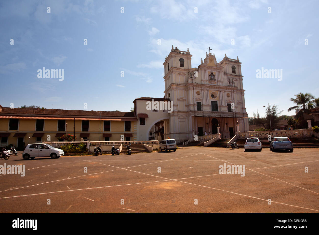 Facade of a church, Church of the Holy Spirit, Majorda, South Goa, Goa ...