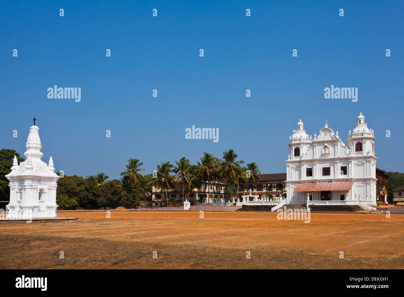 Facade of a church, St. Alex's Church, Panaji, North Goa, Goa, India ...