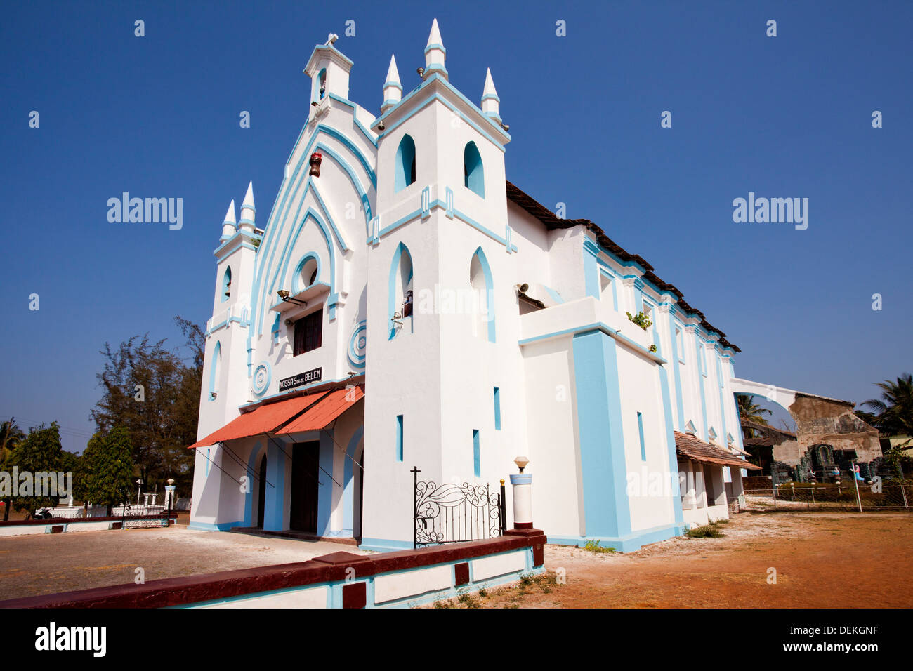 Facade of a church, Our Lady of Bethlehem Church, Chandor, Salcetta ...