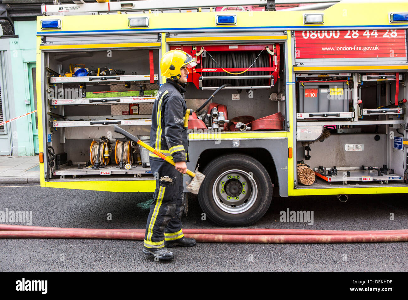 Emergency services Firefighters from the London Fire Brigade respond to ...