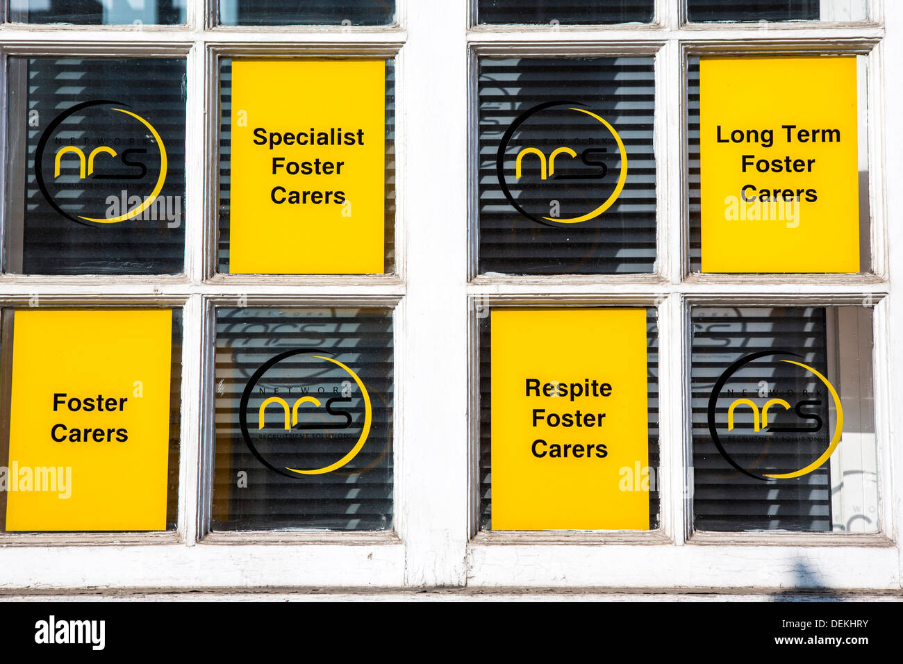 Window signs for a foster care agency, Network Recruitment Solutions ...