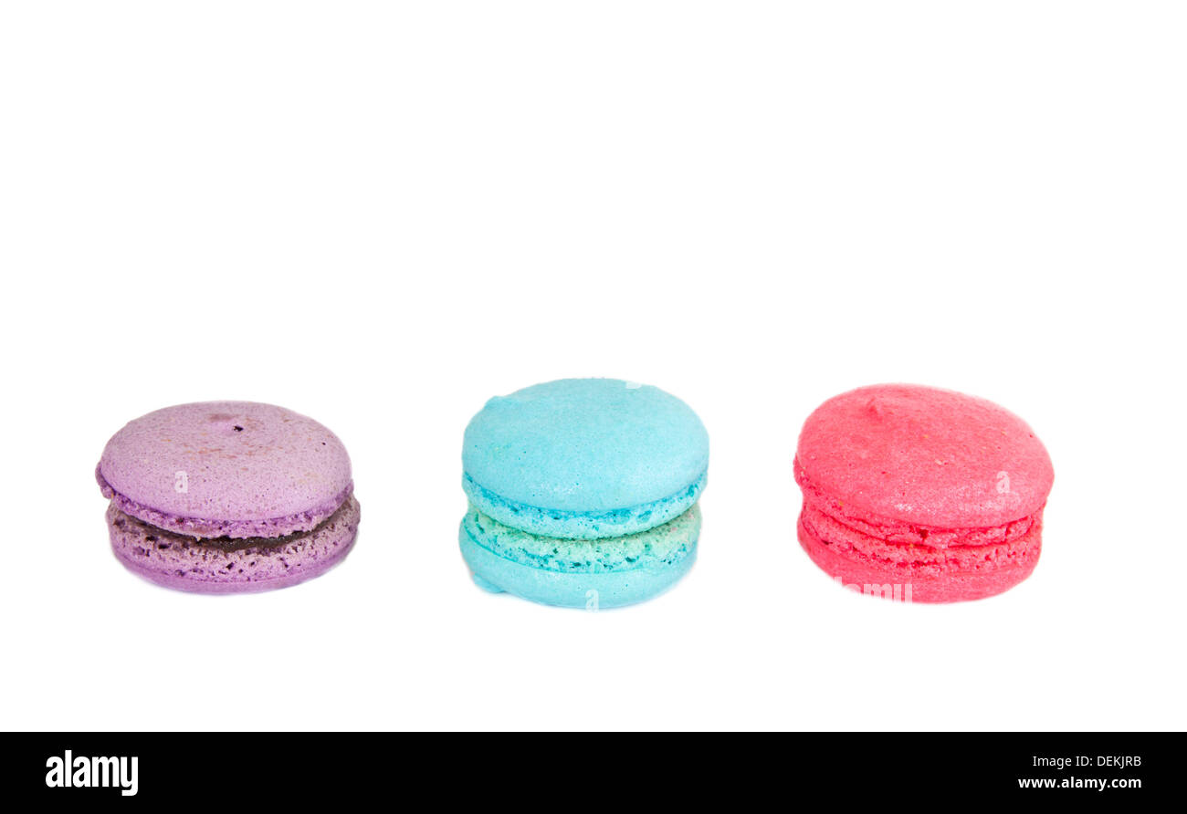 The colorful macaroon isolated on white background Stock Photo - Alamy