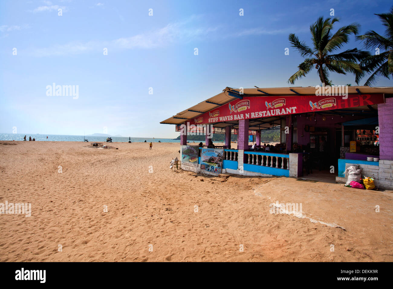 Restaurant on the beach, Bogmalo Beach, Vasco da Gama, South Goa, Goa ...