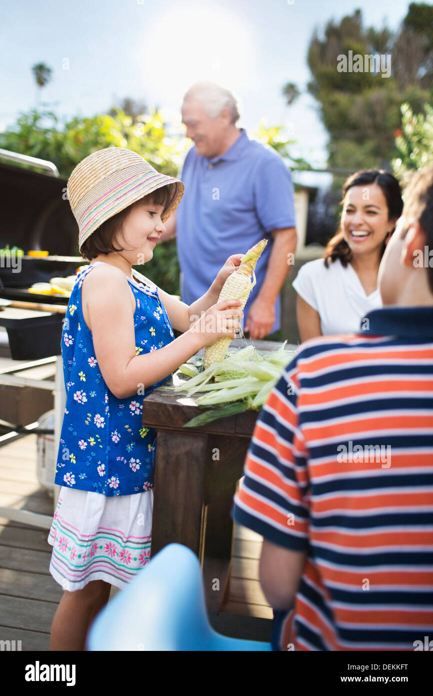 Shucking Corn High Resolution Stock Photography and Images - Alamy