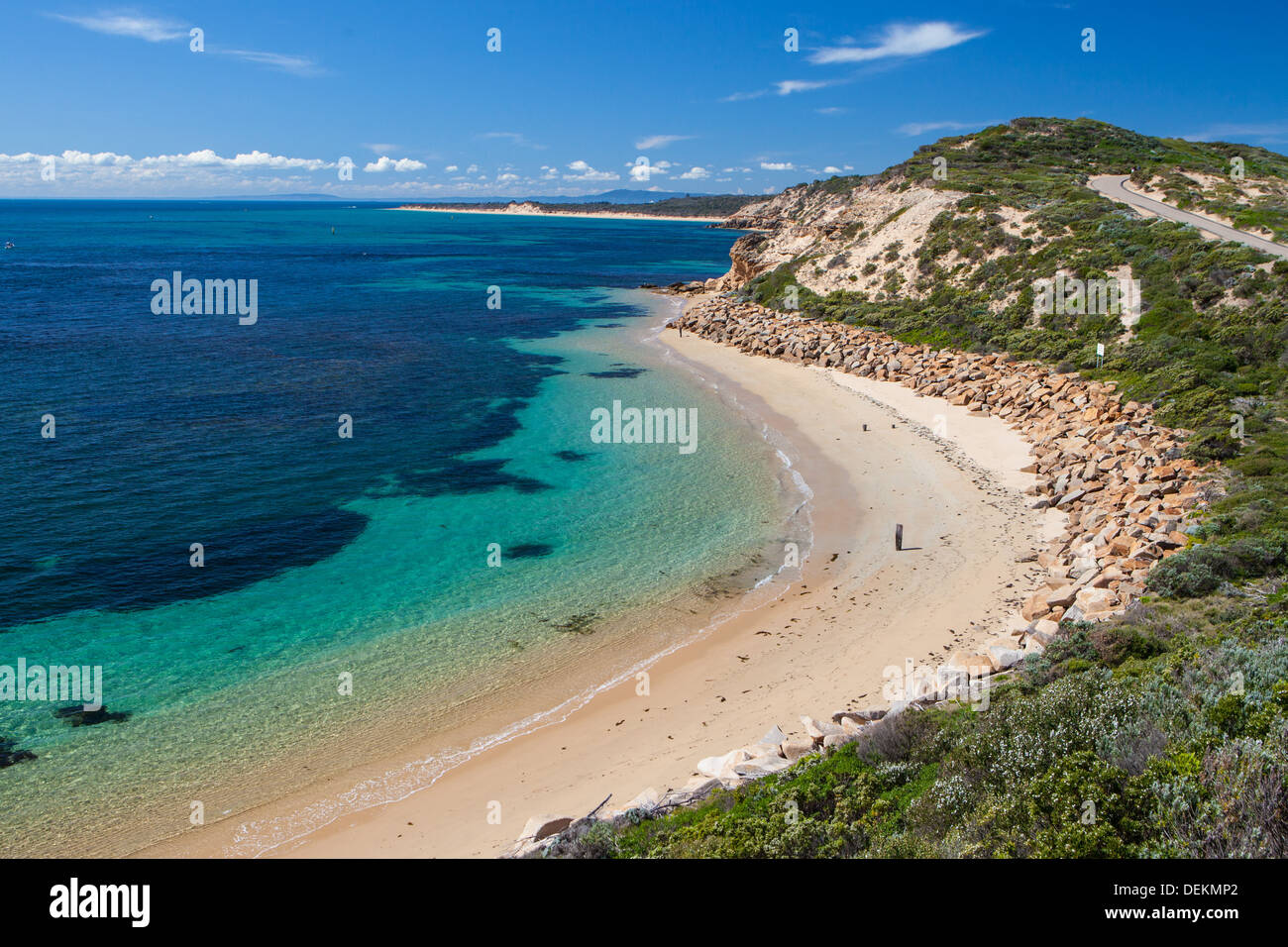 Point Nepean and Port Phillip Bay on a hot summer's day in Victoria ...