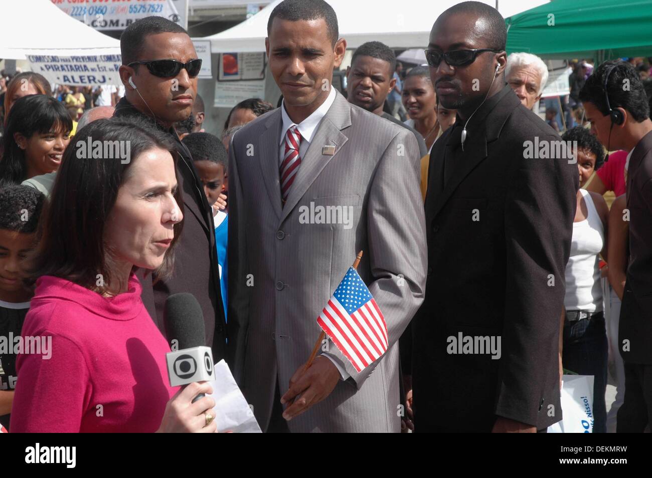 Rio de Janeiro (Brazil): a Barack Obama´s double at the Sambodromo ...