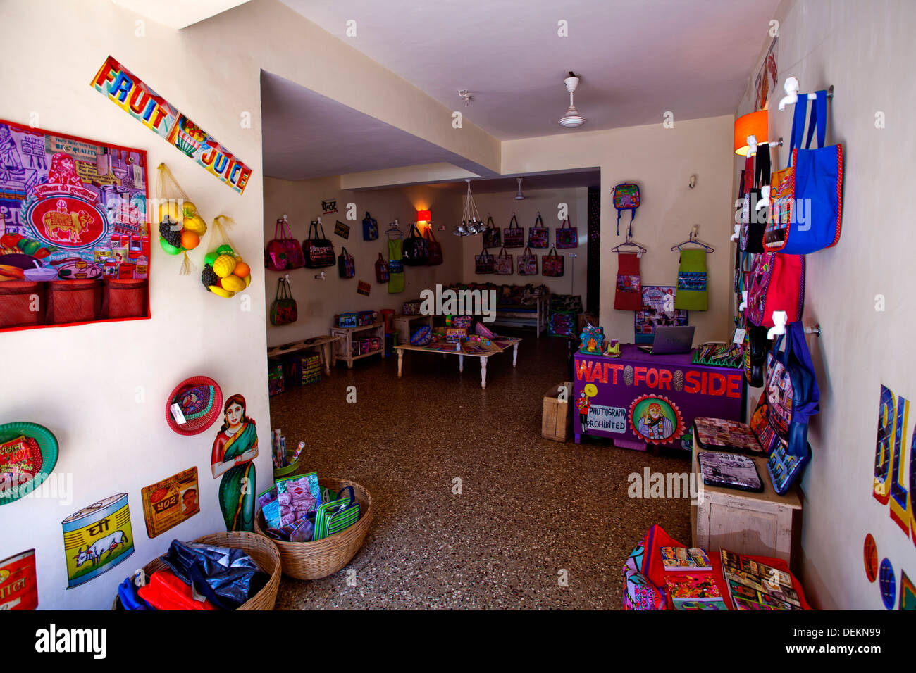 Interiors of a shop, Purple Jungle, Calangute, North Goa, Goa, India ...