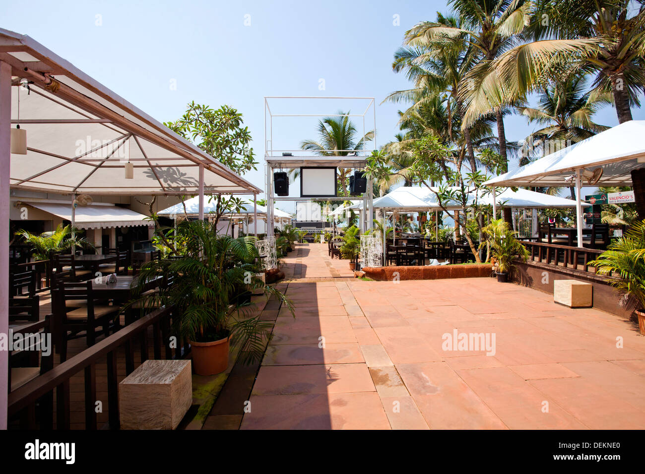 Tito's courtyard restaurant, Calangute, North Goa, Goa, India Stock ...