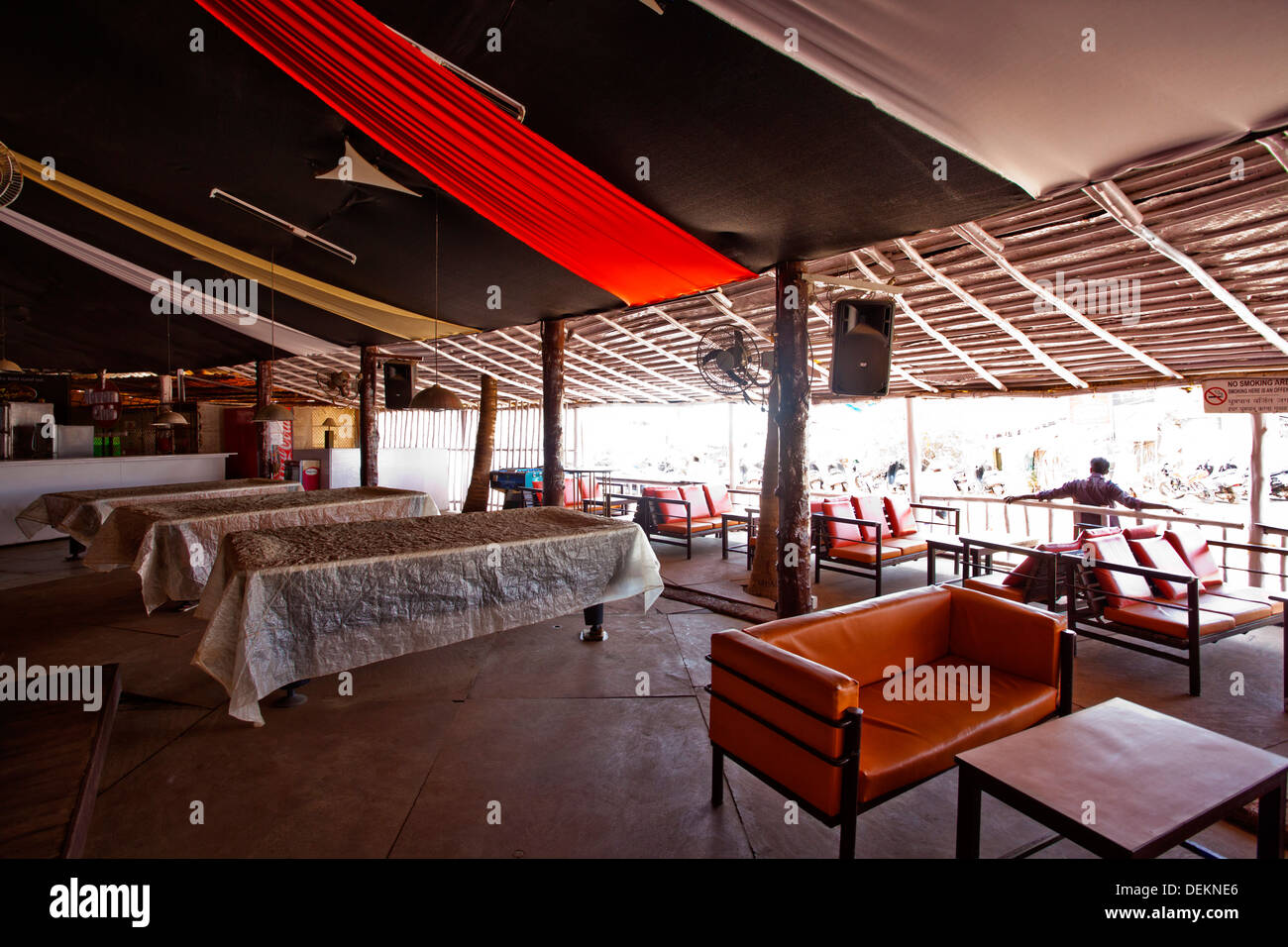 Interiors of a cafe, Cafe Mambo, Calangute, North Goa, Goa, India Stock ...