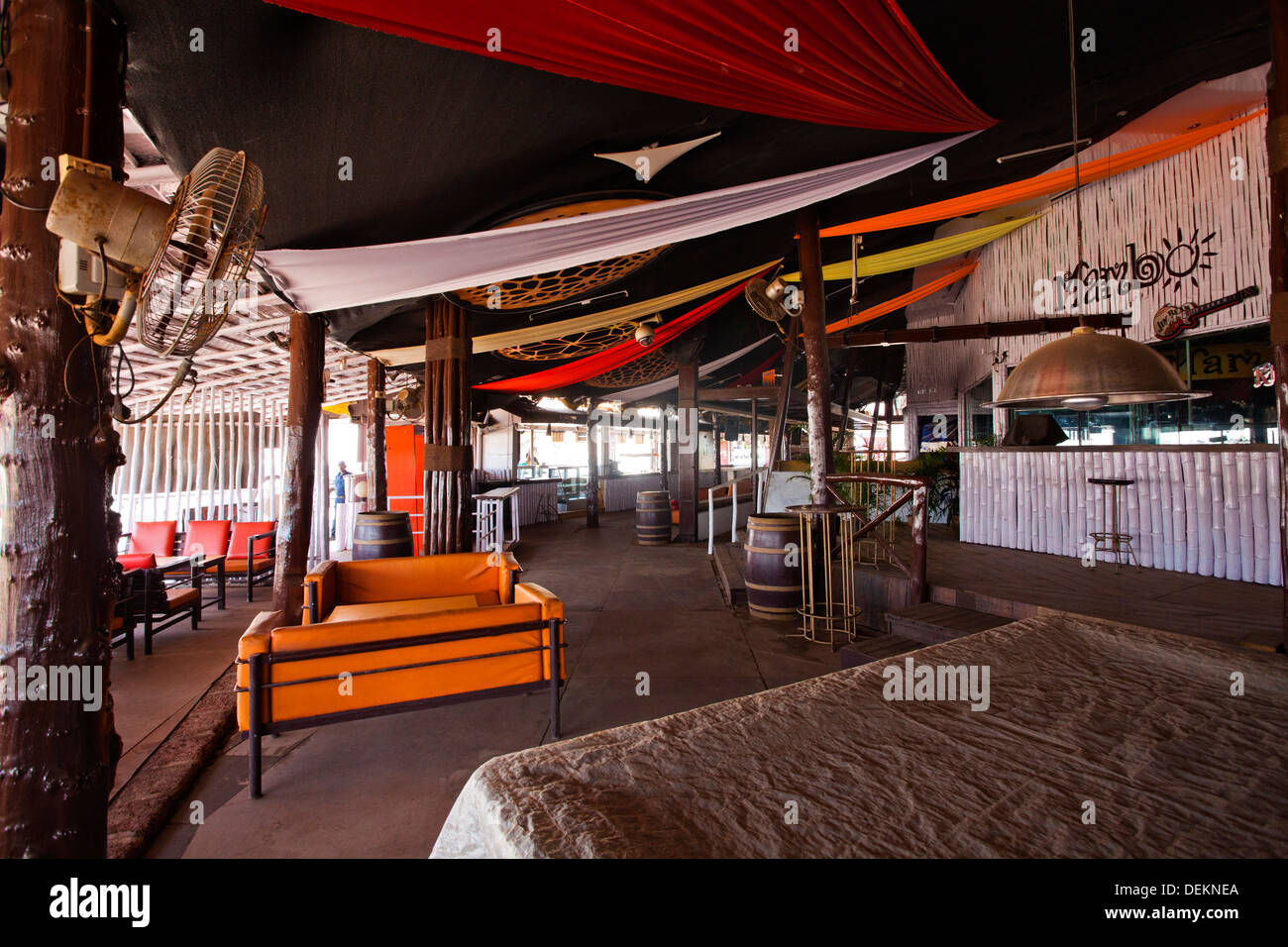 Interiors of a Cafe, Cafe Mambo, Calangute, North Goa, Goa, India Stock ...