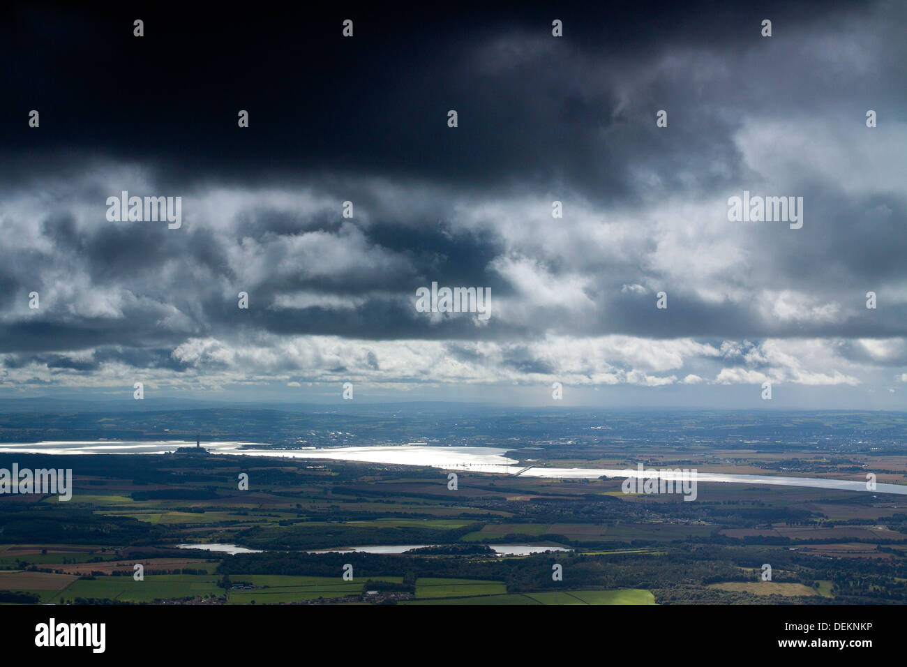 The River Forth and the Forth Valley from The Law, the Ochil Hills ...