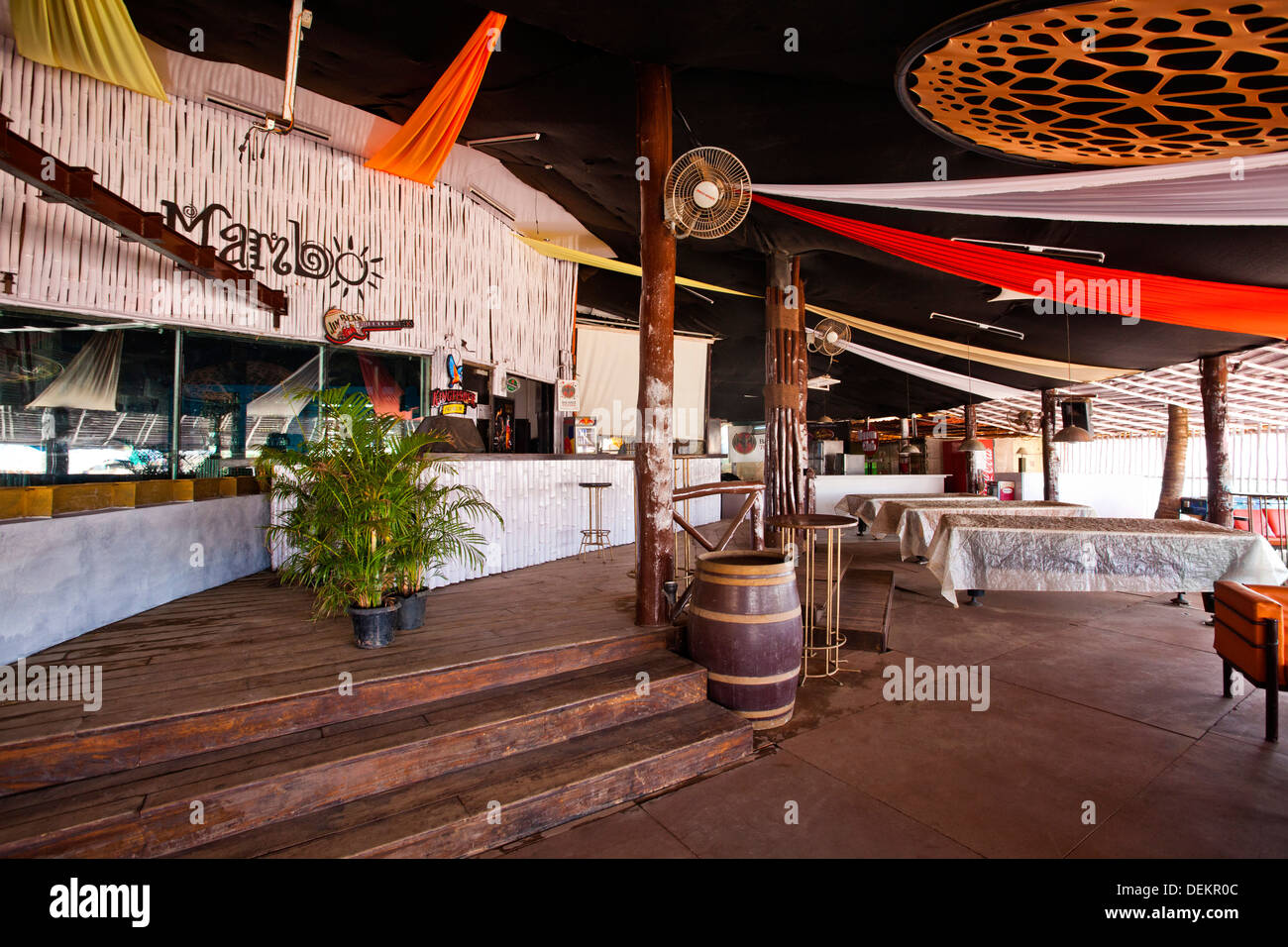 Interiors of a Cafe, Cafe Mambo, Calangute, North Goa, Goa, India Stock ...