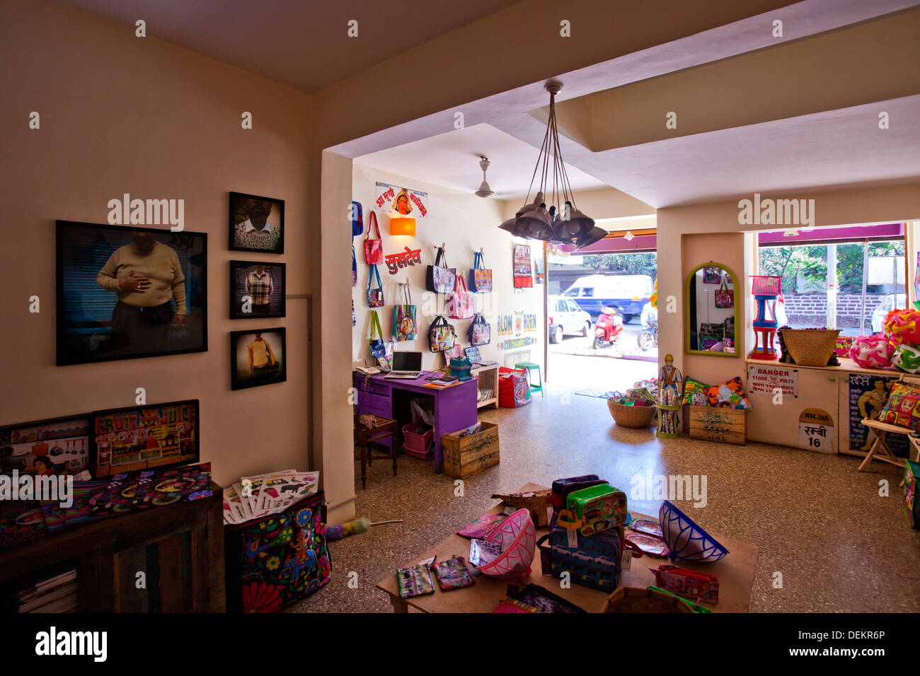 Interiors of a shop, Purple Jungle, Calangute, North Goa, Goa, India ...