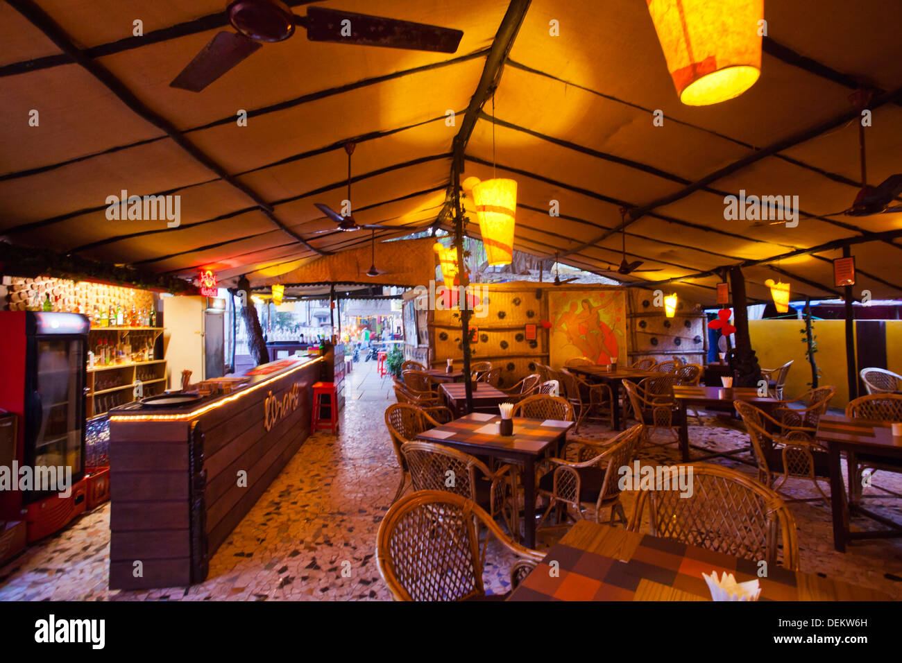 Interiors of a restaurant, L'Orange Restaurant & Events, Candolim ...