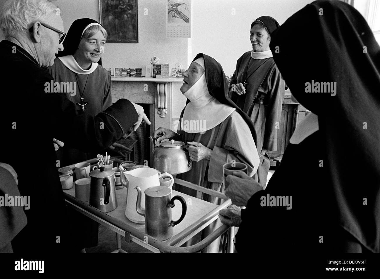 Nuns taking tea at the Anglican Convent of the Holy Name, Malvern Stock ...