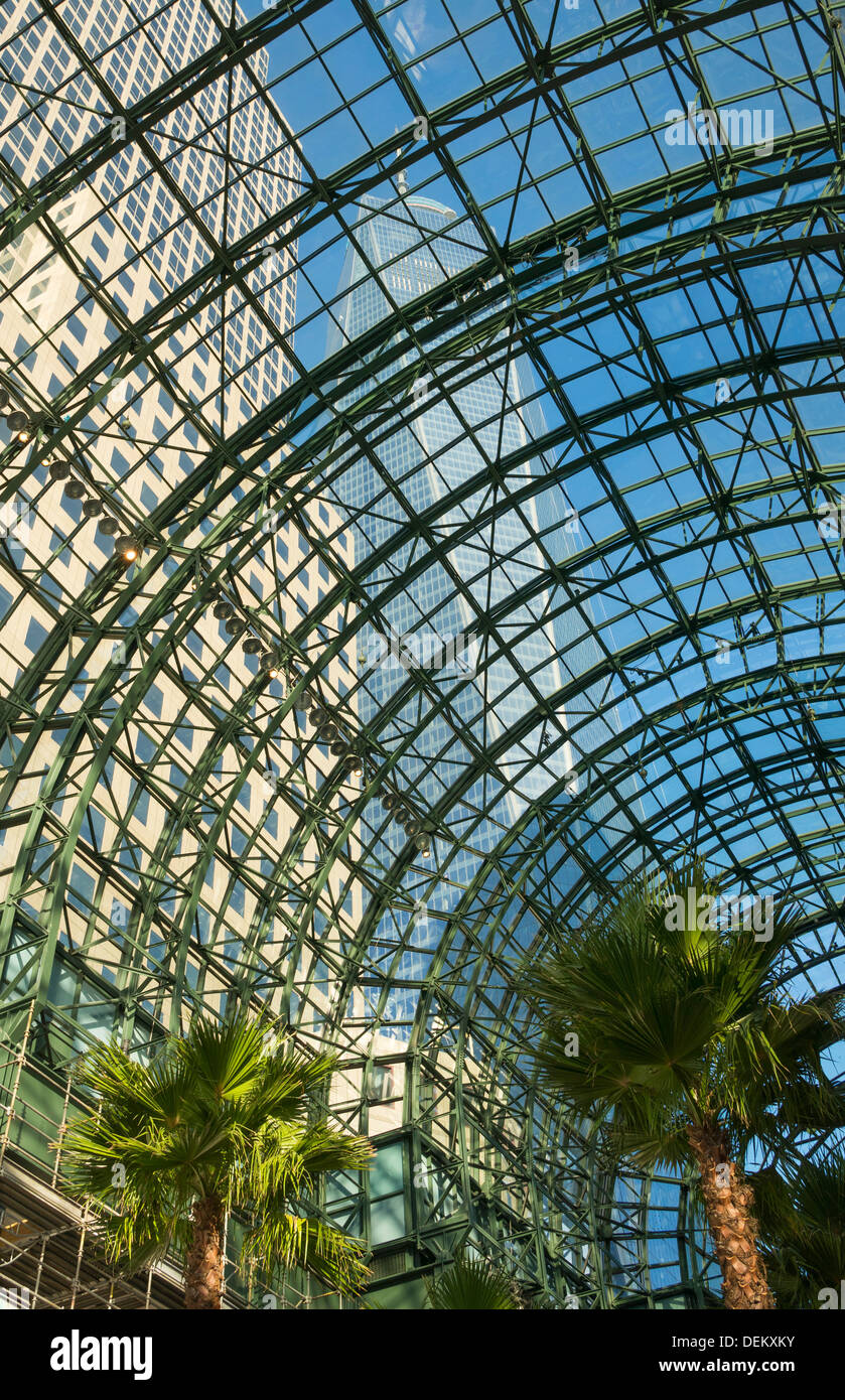 One World Trade Center as seen from the atrium of the World Financial ...