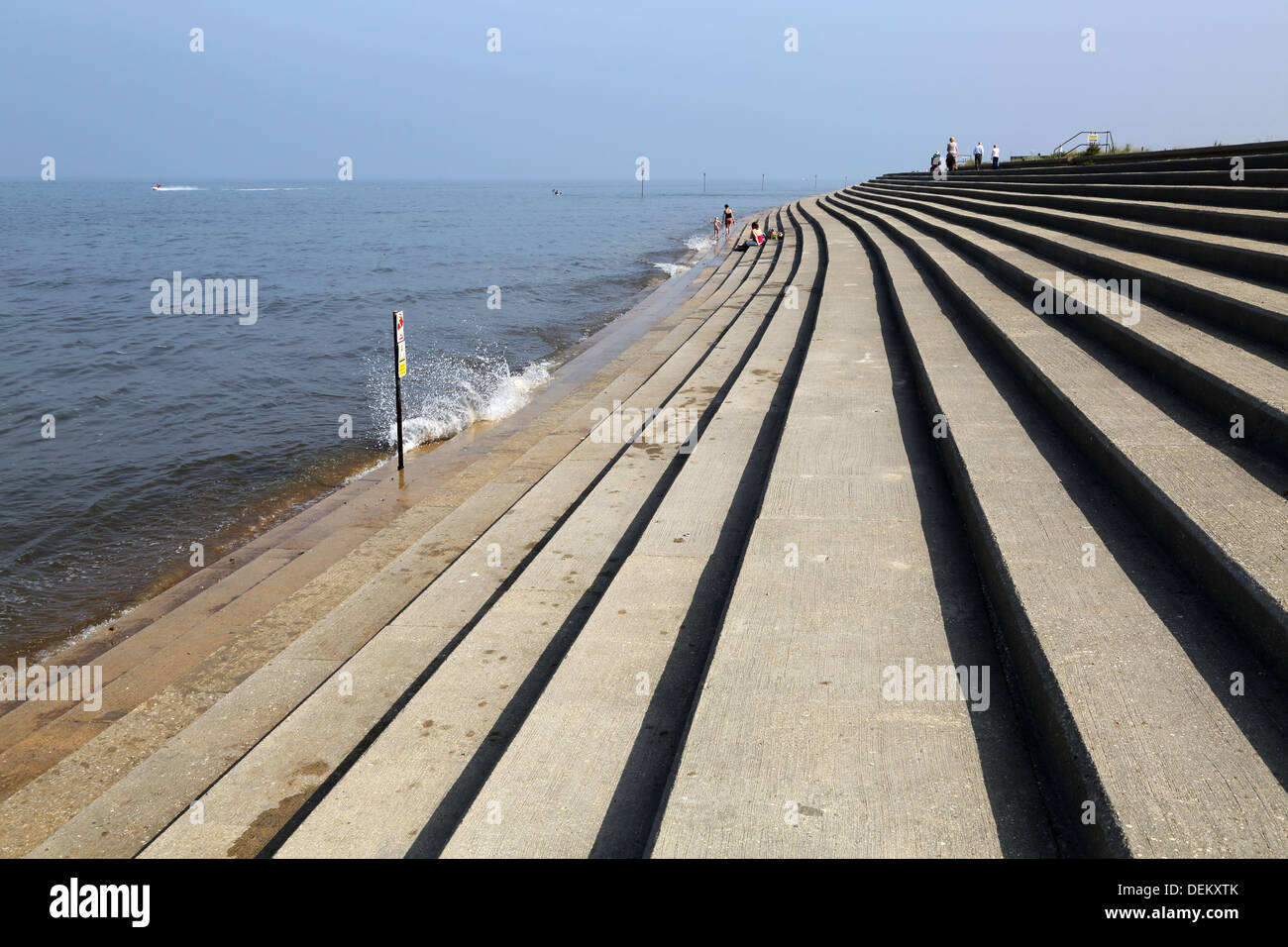 steps at heacham on the north norfolk coast Stock Photo - Alamy