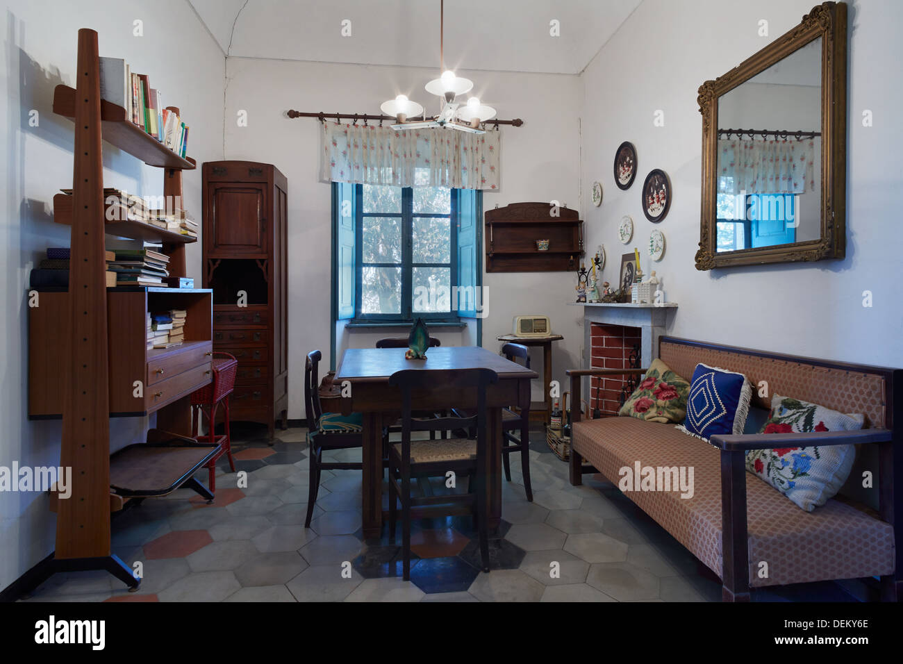 Living room in old house in Italy Stock Photo - Alamy