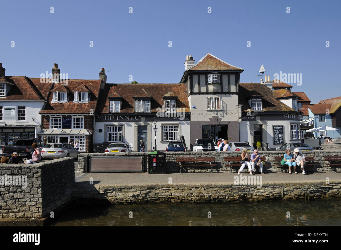 The Ship Inn and Quayside Lymington New Forest Hampshire England Stock ...