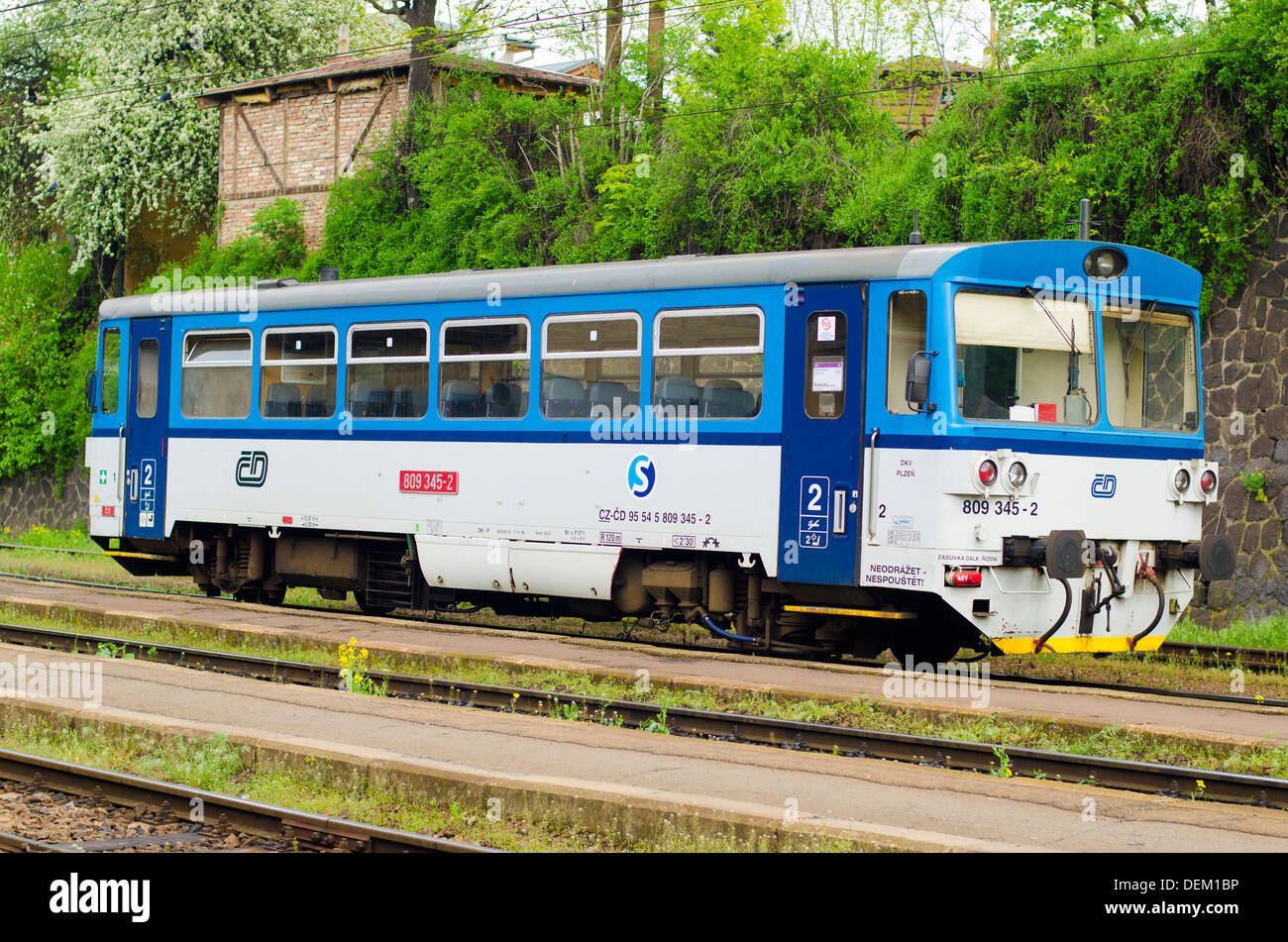 passenger train, Bubenec railway station, Prague, Czech Republic Stock ...