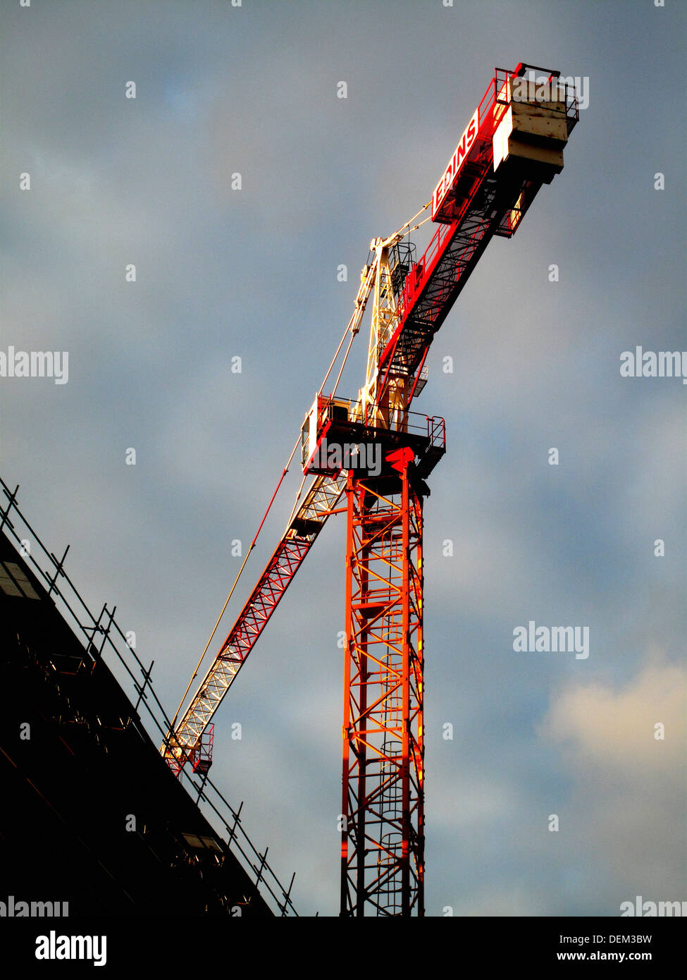 Tower crane low angle view hi-res stock photography and images - Alamy