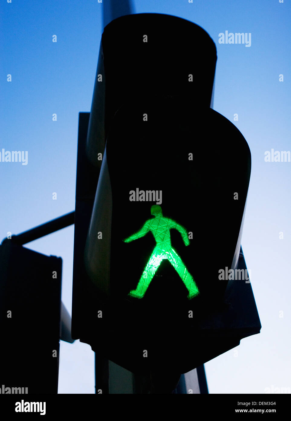 Green Street-Crossing Signal Stock Photo - Alamy