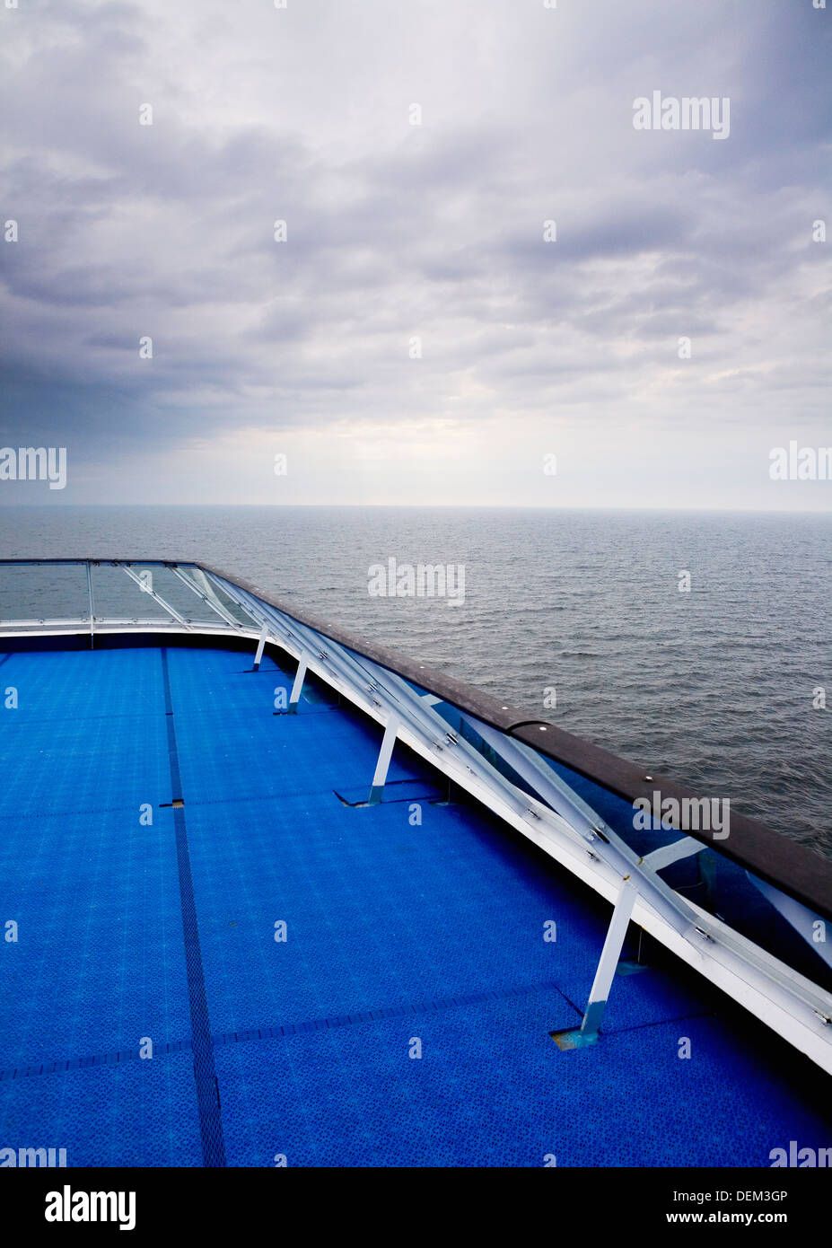 Ship Deck at Sea with Horizon in Background Stock Photo - Alamy