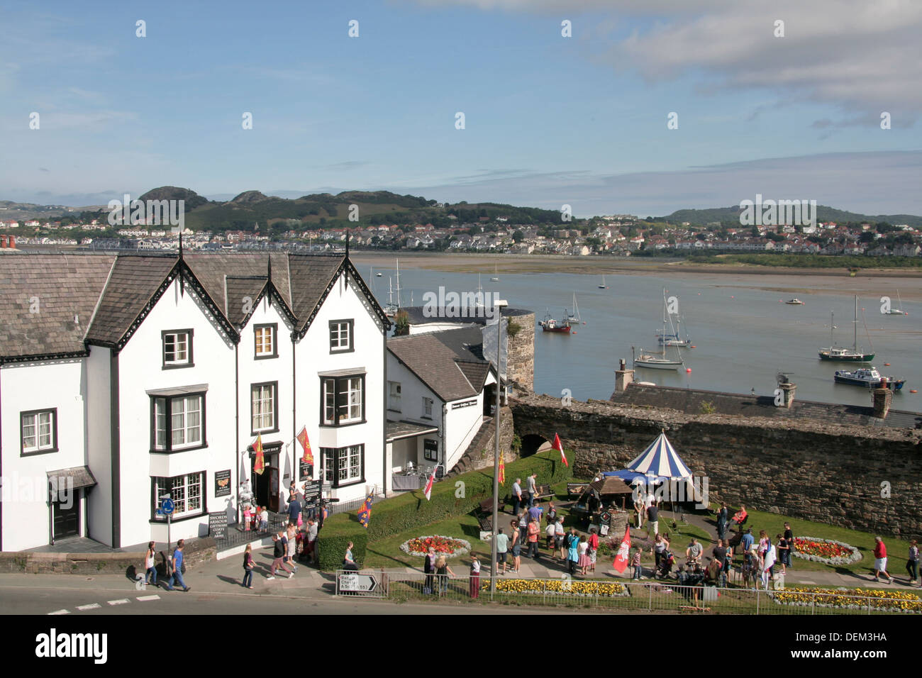 The Knights Shop and estuary Conwy Conwy Wales UK Stock Photo - Alamy
