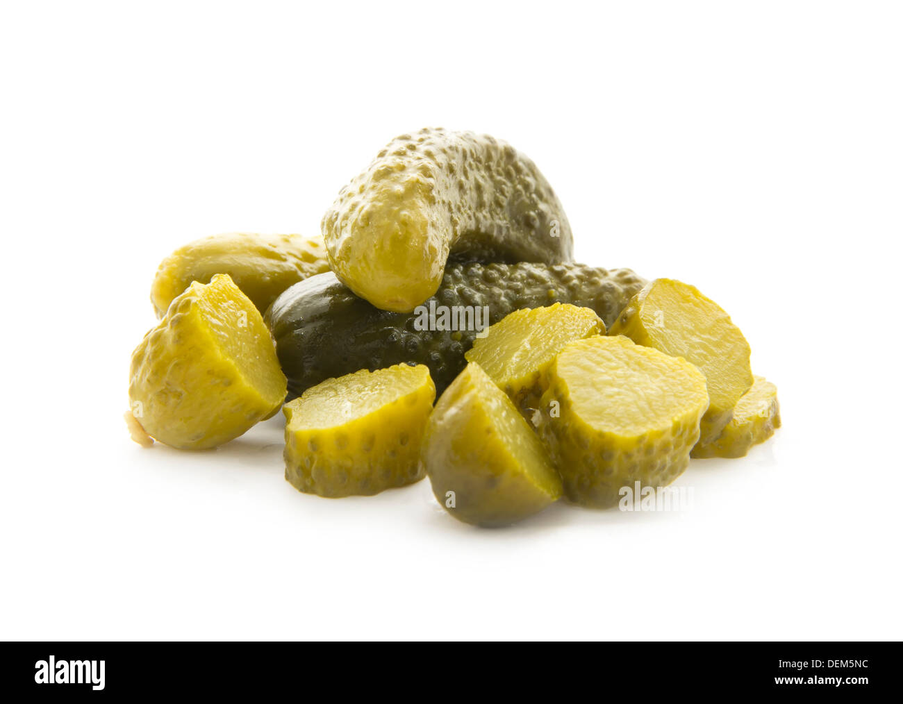 group of pickles isolated on white background Stock Photo - Alamy