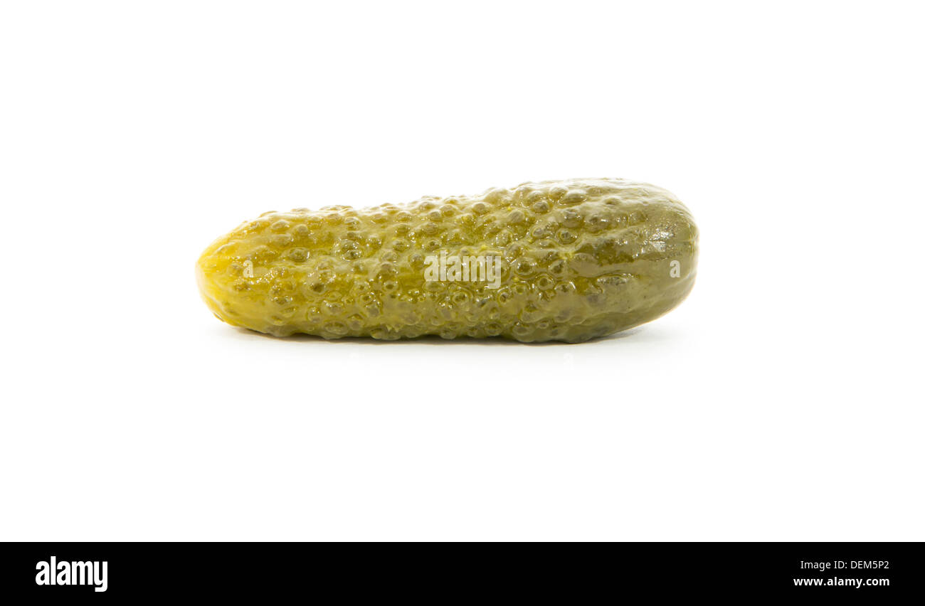 single pickle isolated on white background Stock Photo - Alamy
