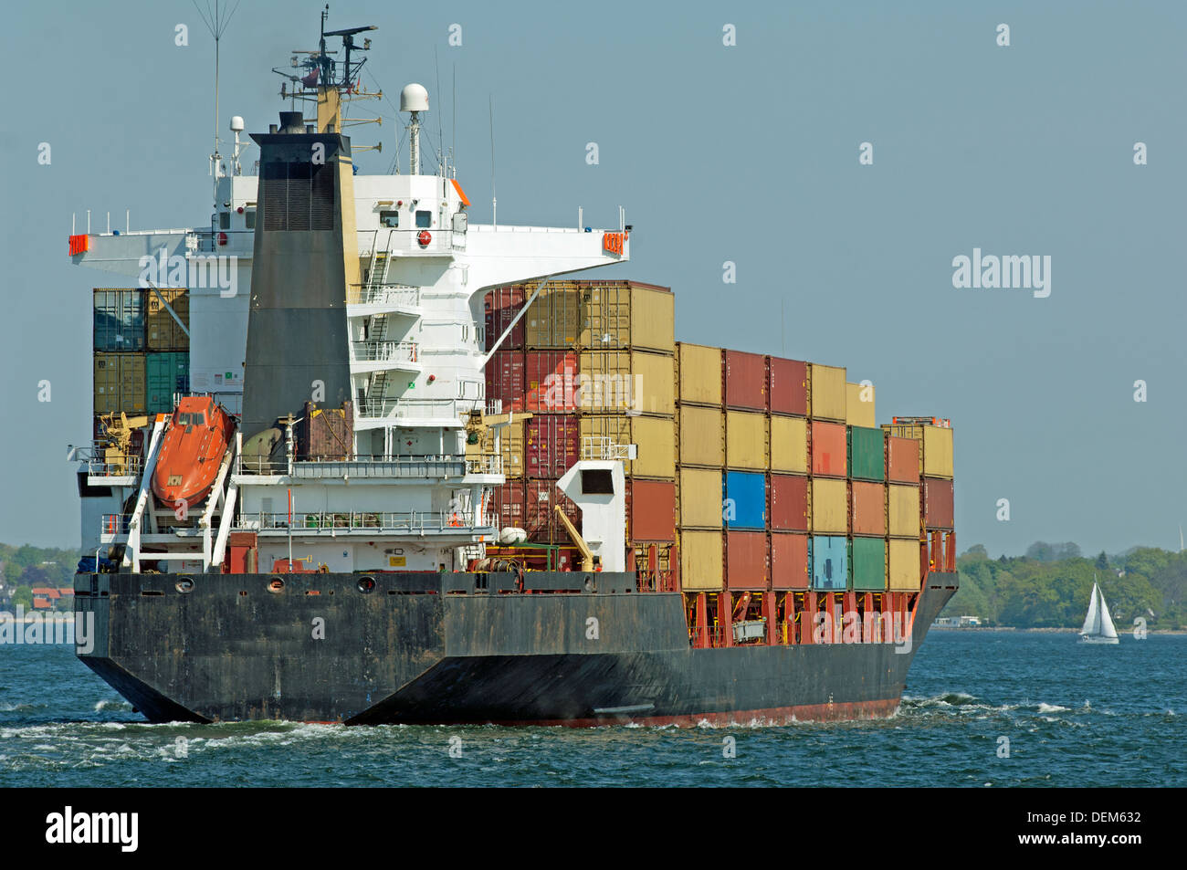Container vessel on the Baltic Sea near Kiel, Germany Stock Photo - Alamy