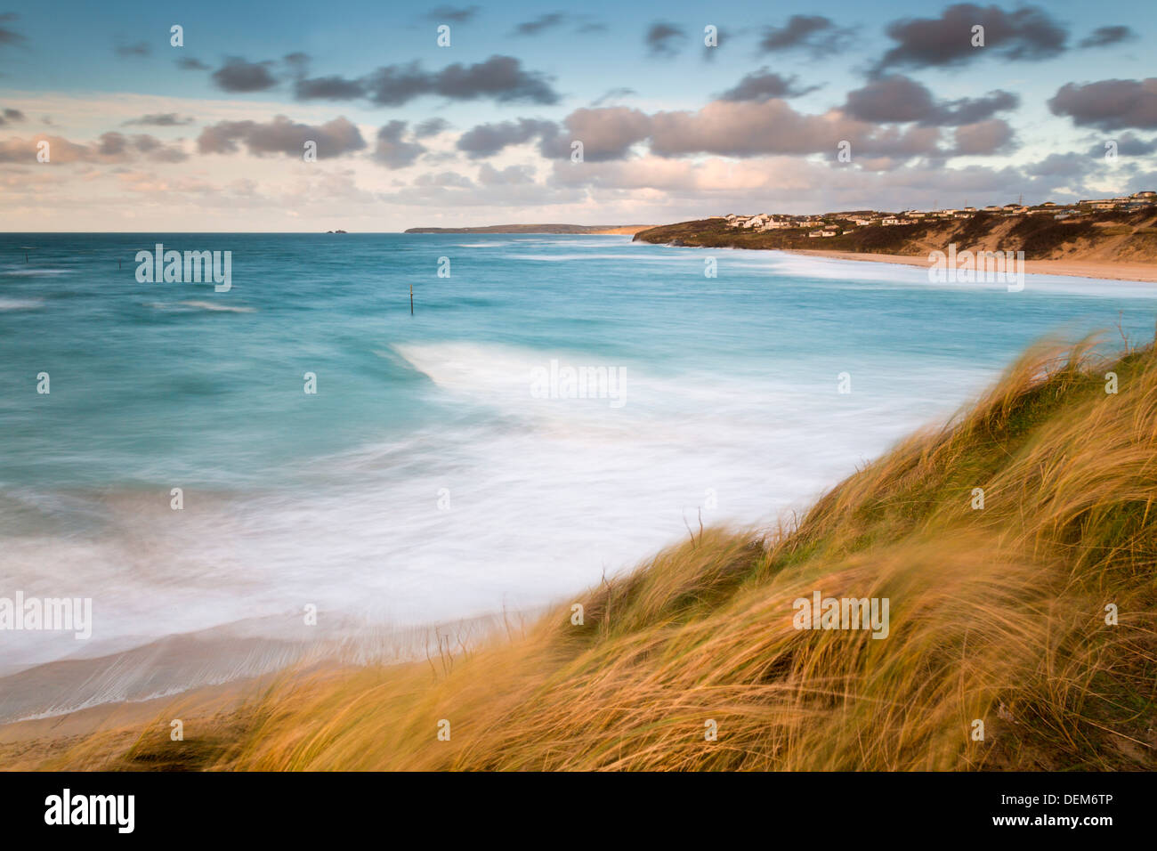 Porth Kidney; Looking towards Hayle Beach and Towans; Cornwall; UK ...
