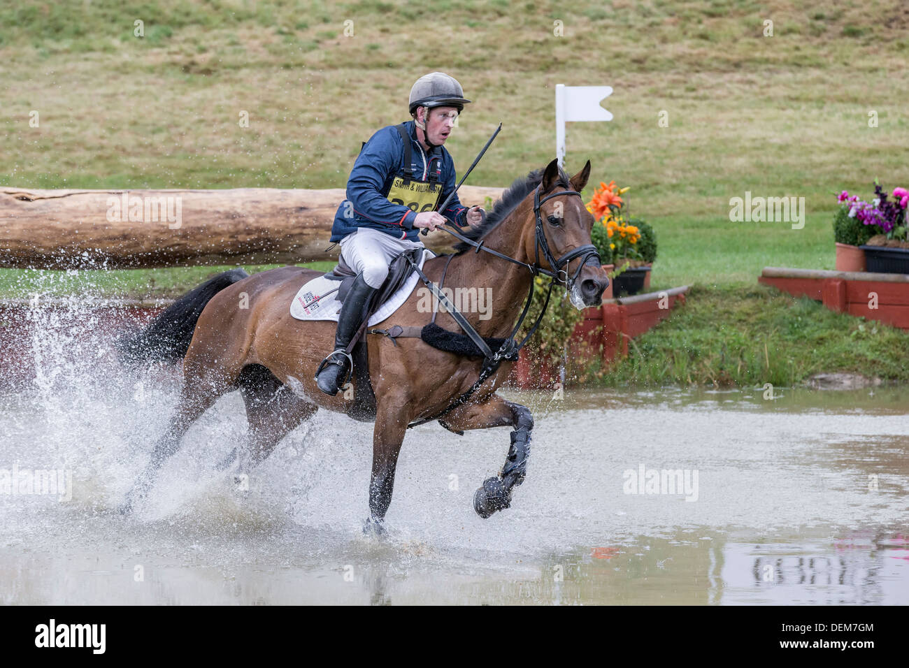 Angus Smales on The Pilgrims promise at FBE 2013, Gatcombe Park Stock ...