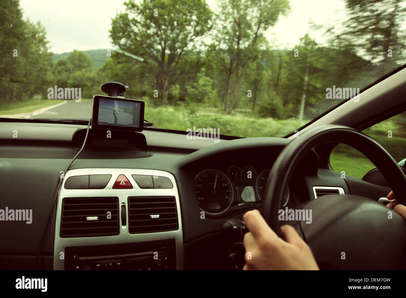 car dashboard and satelite navigation system auto gps panel device ...