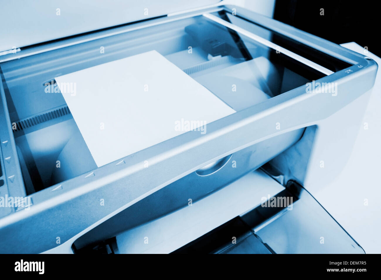 Close-up working printer scanner copier device Stock Photo - Alamy