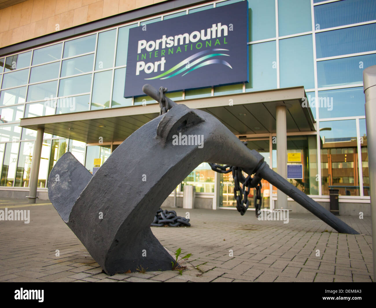 The entrance to the terminal building of Portsmouth International Port ...