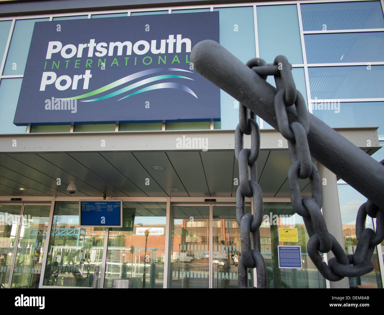 Portsmouth international port terminal building hi-res stock ...