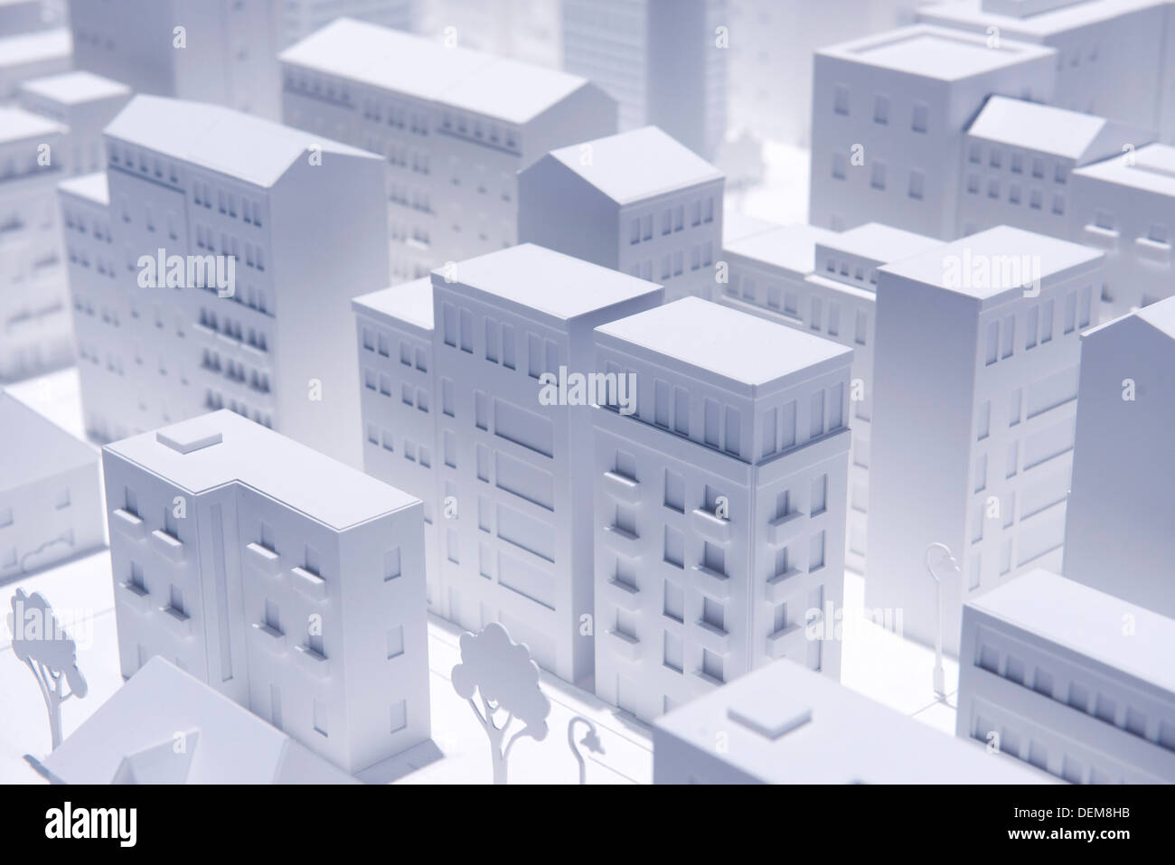 Plastic White Model Houses Stock Photo - Alamy