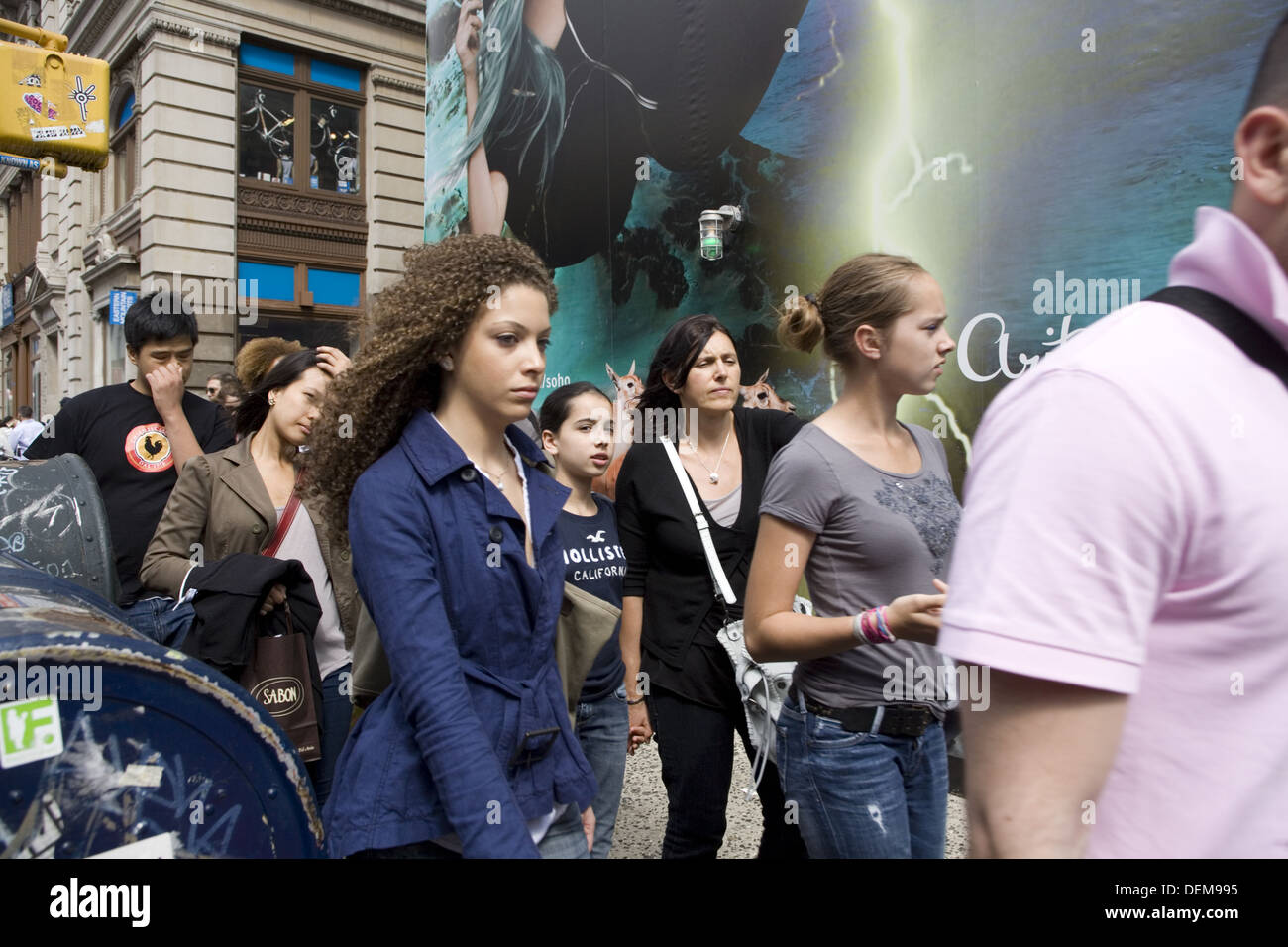 The sidewalks are always crowded in the trendy SOHO neighborhood in NYC ...