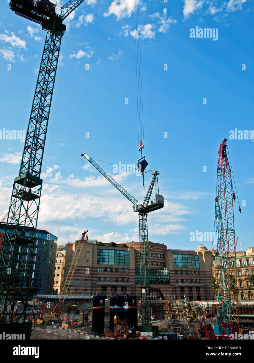Buildings under construction in central London, England, United Kingdom ...