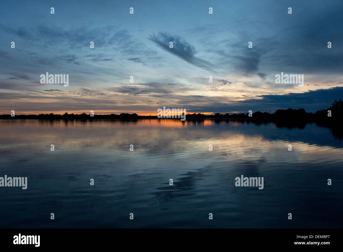 Sunset over the Ottawa River Stock Photo - Alamy