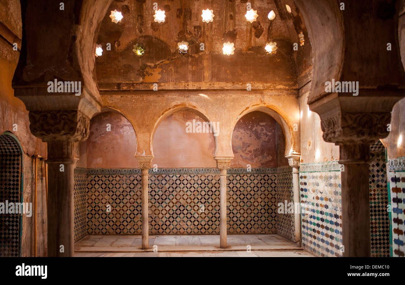 Royal baths, Palacio de Comares, Alhambra. Granada, Andalucia, Spain ...