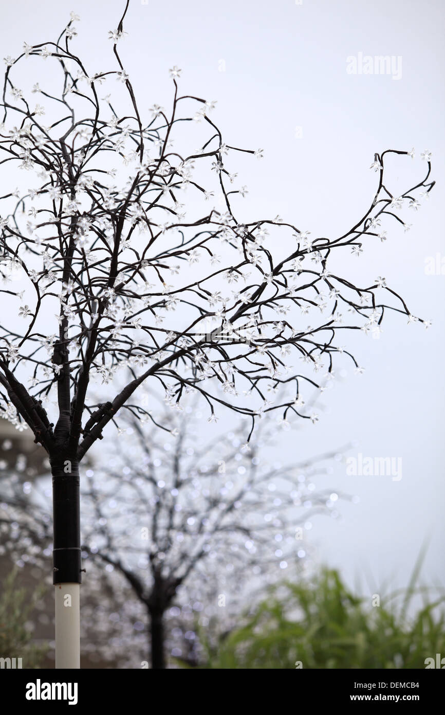 The modern street light led tree. Concept of energy saving cool ...