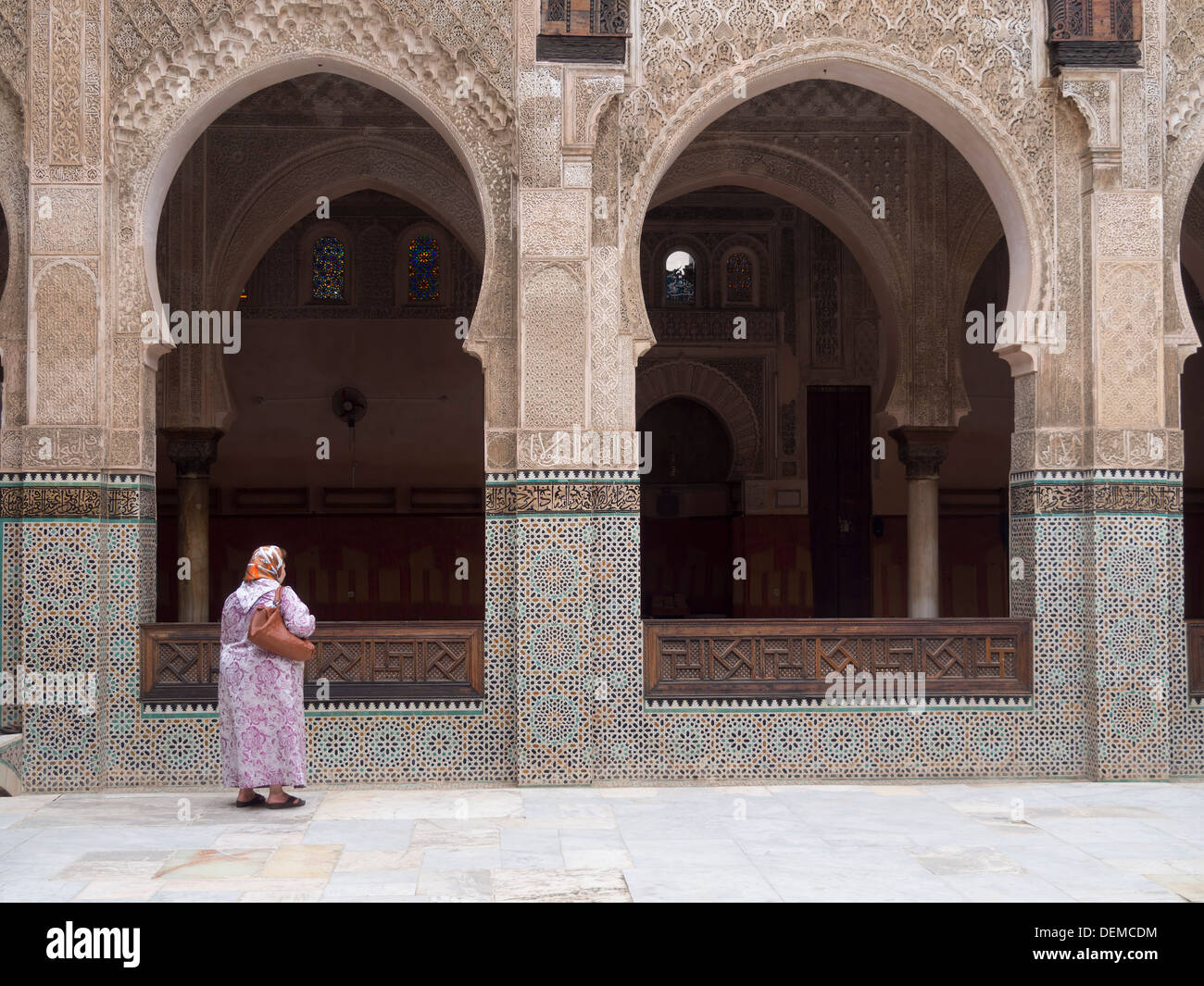 Bou Inania madrasa in Fez, Morocco Stock Photo - Alamy